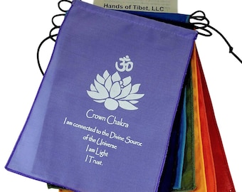 Large Seven Chakra Prayer Flags - Etsy
