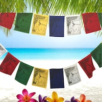 One Day at A Time Mini Prayer Flag Garland: Hand-painted Cotton - Etsy