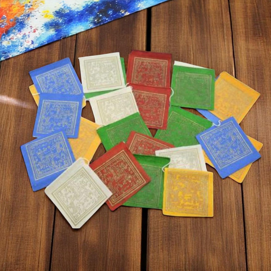 Mini Handmade Paper Prayer Flags Wind Horse for Good Luck - Etsy
