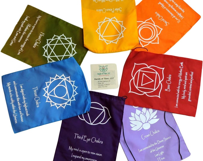 Large Seven Chakra Prayer Flags - Etsy