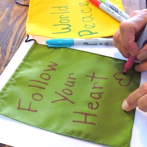 DIY Prayer Flags Set of 10, Handmade Blank Flags With Surged Edge, Meditation Room Decor ...