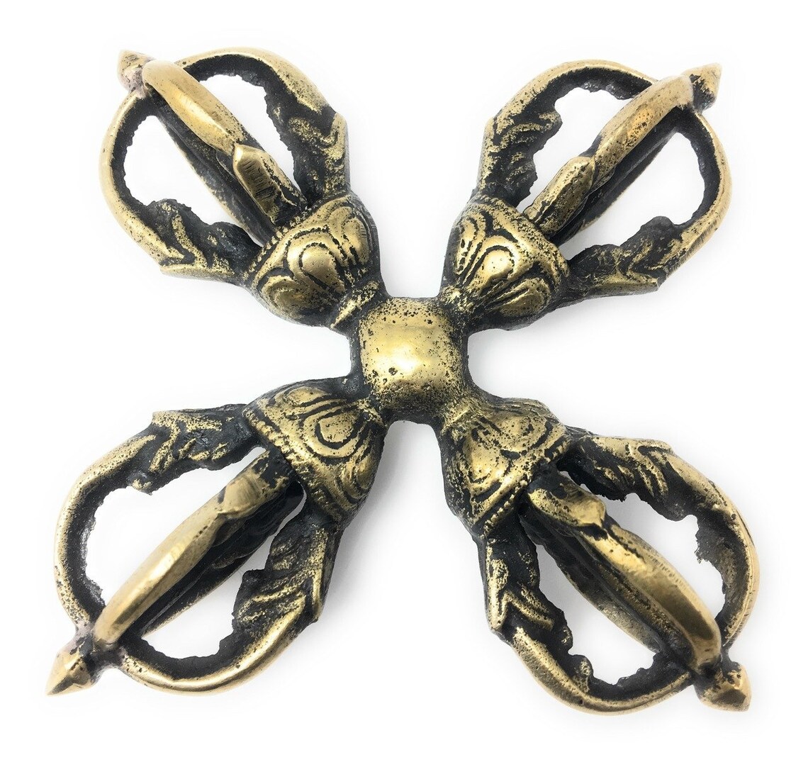 Tibetan Buddhist Handmade Large Double Dorje Dorje for | Etsy