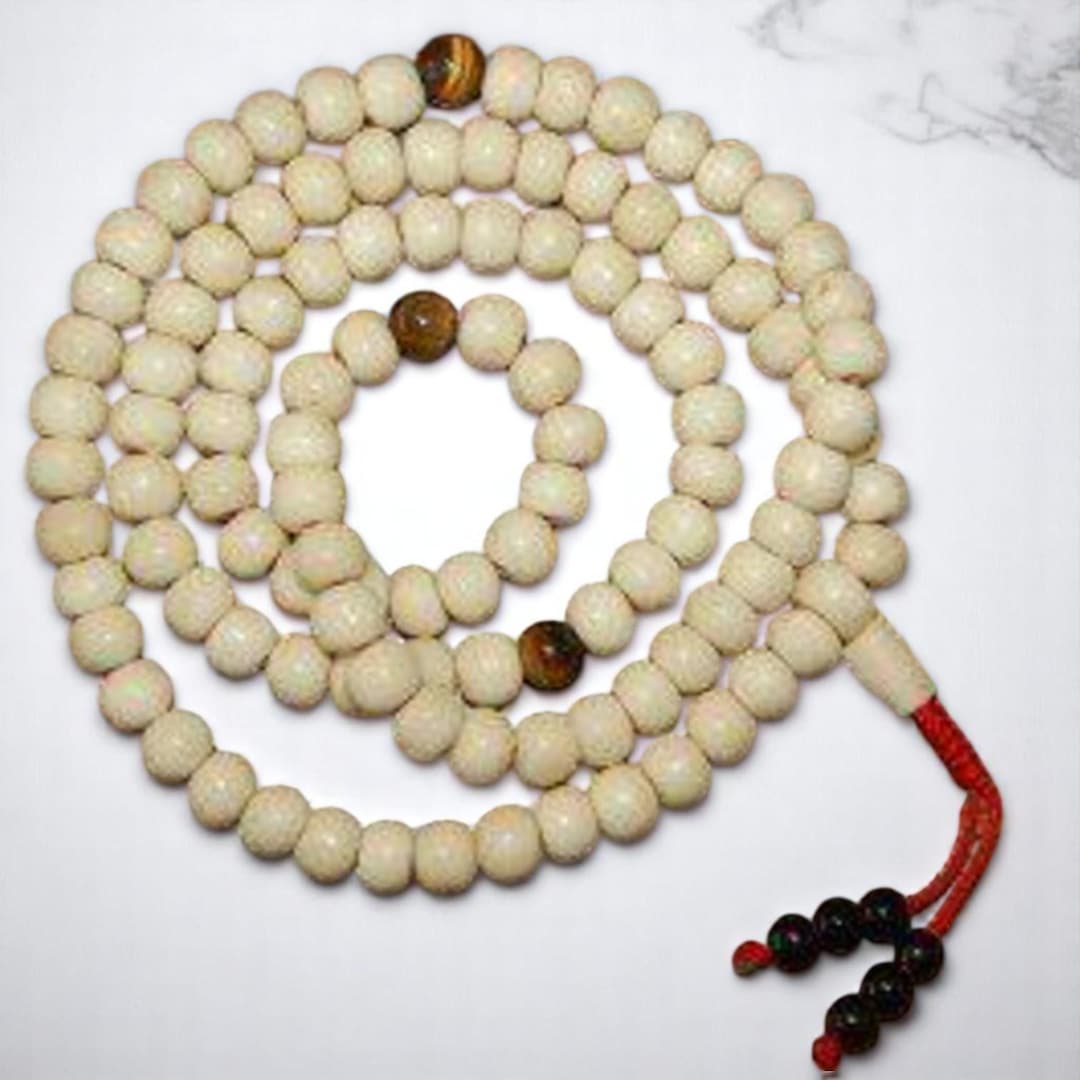 Yak Bone Mala With Tiger Eye Spacers - Etsy