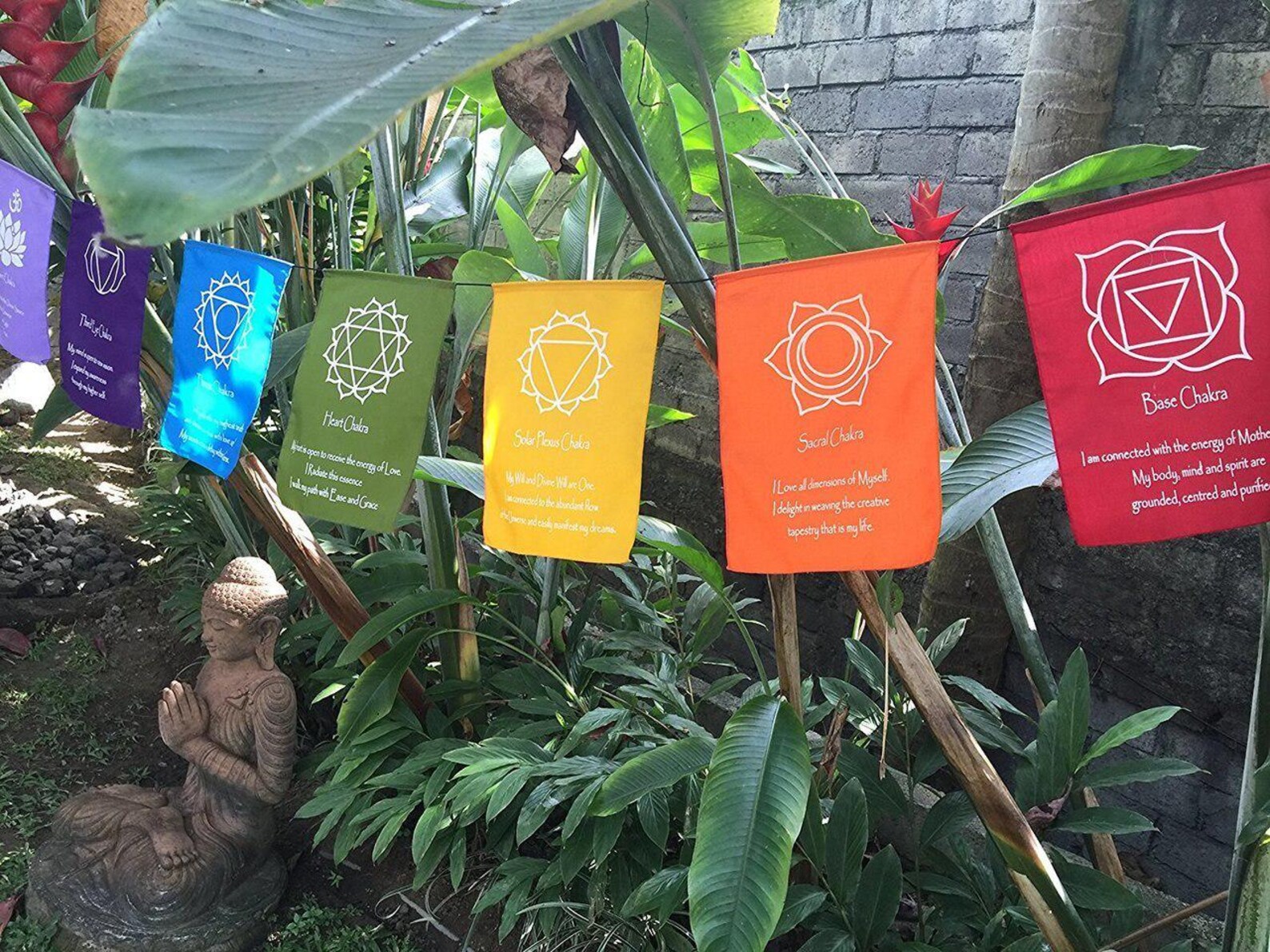 Large Seven Chakra Prayer Flags - Etsy
