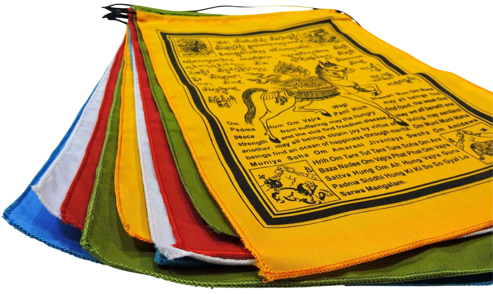 Handmade Tibetan Wind Horse Prayer Flags With English | Etsy