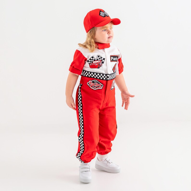 Personalized Handmade Race Car Driver Costume for Toddlers - Car Boys ...
