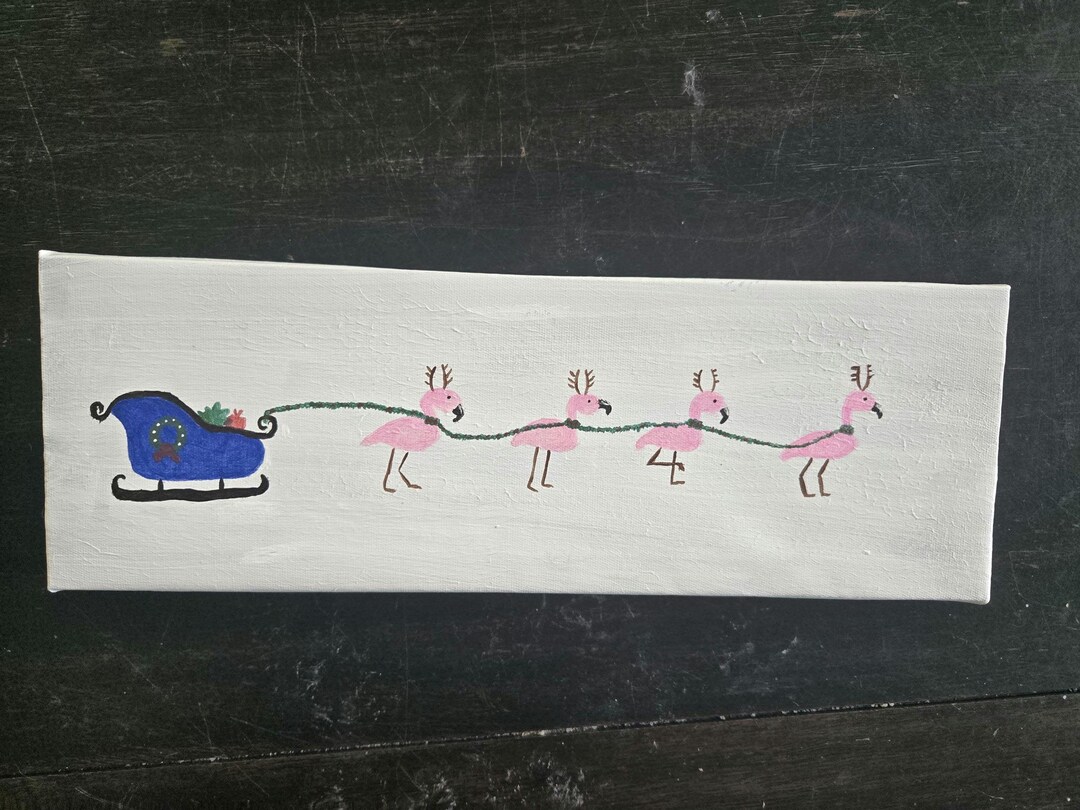Flamingo Sleigh 4x12 - Etsy