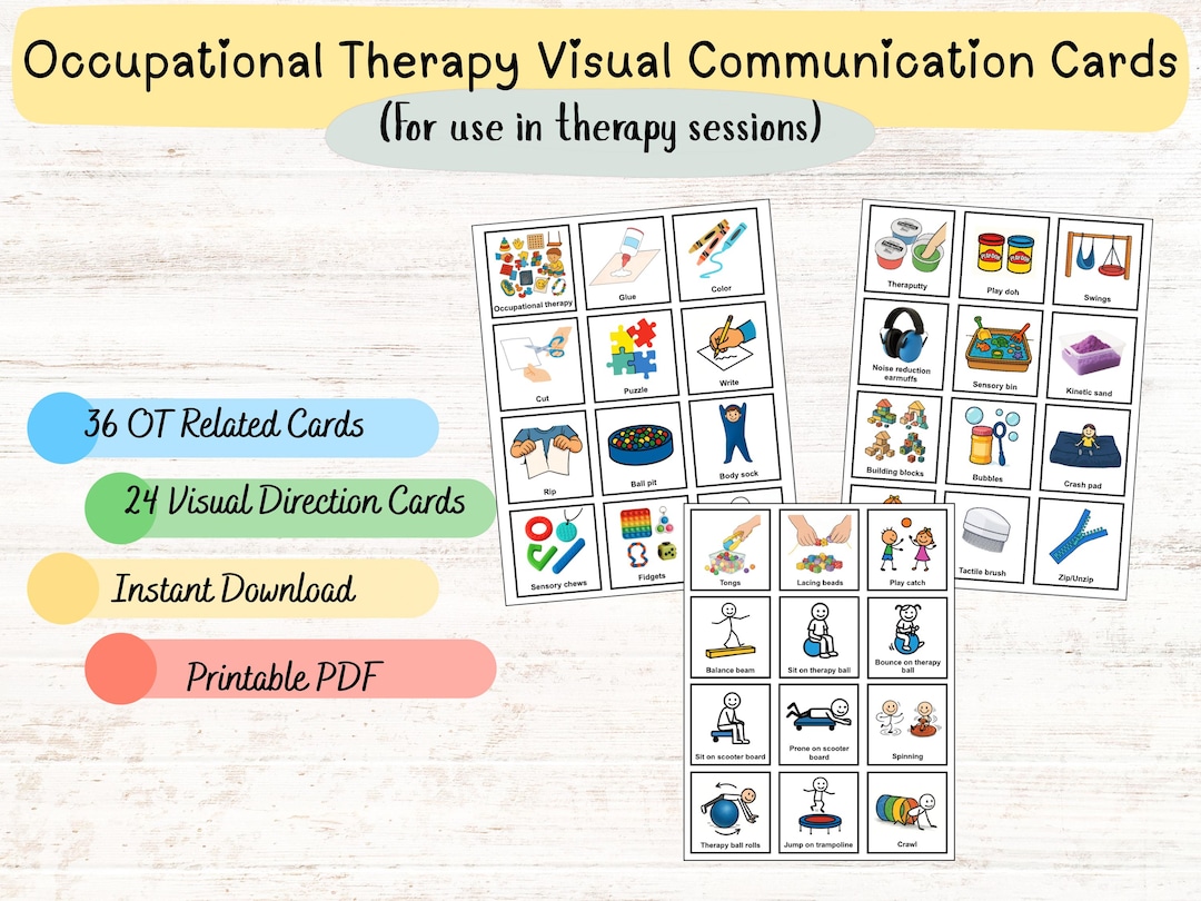 60 tarjetas de comunicación visual y orientación de terapia ocupacional ...