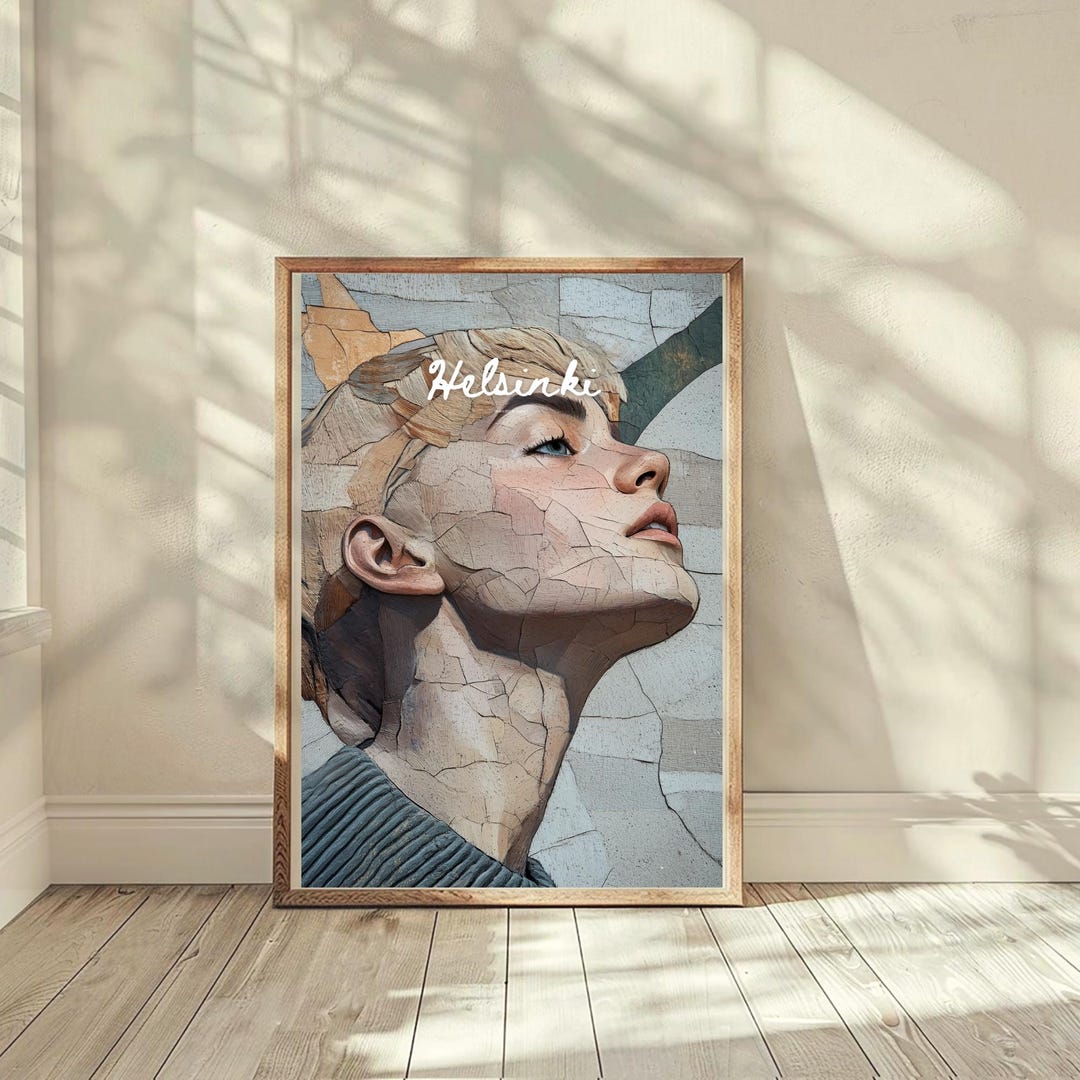 Helsinki Woman Portrait Poster: Urban Nordic Wall Art Print - Etsy