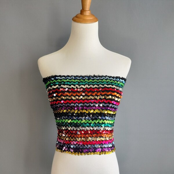Sequin Tube Top - Etsy