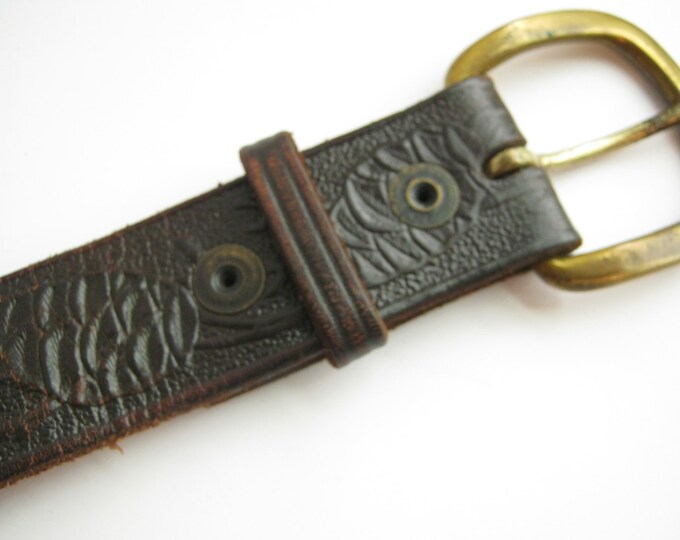 Vintage National Park Ranger Leather Belt, NPS Uniform Belt, Size 36 ...