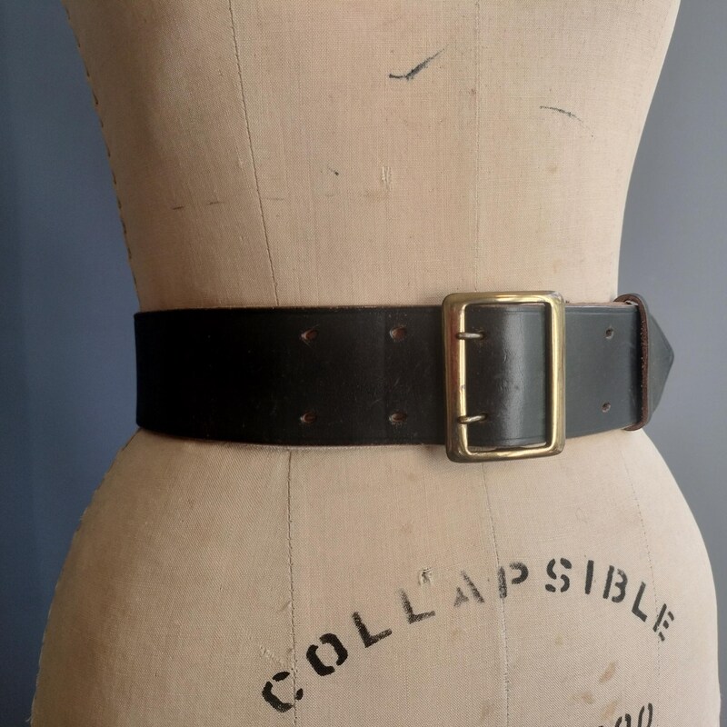 Vintage Leather Belt - Etsy