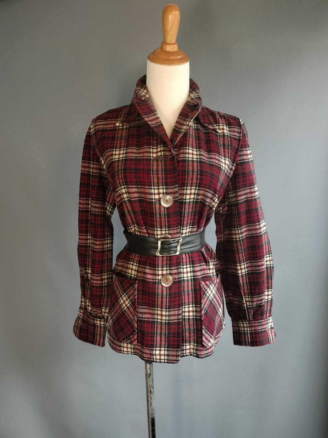 1950s Pendleton 49er Jacket, Red Plaid Wool - Etsy