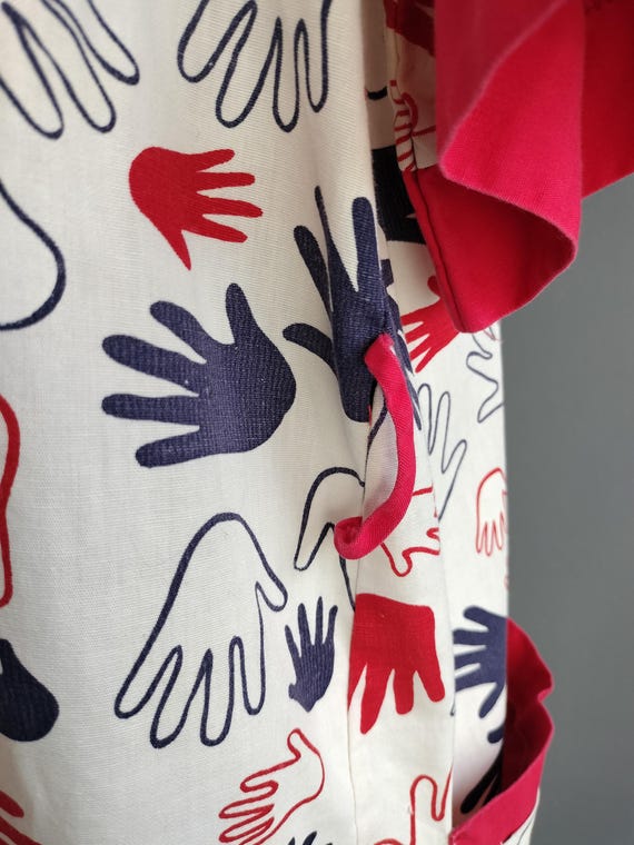 1960s pop art mod hippie kimono robe, hand novelty pr… - Gem