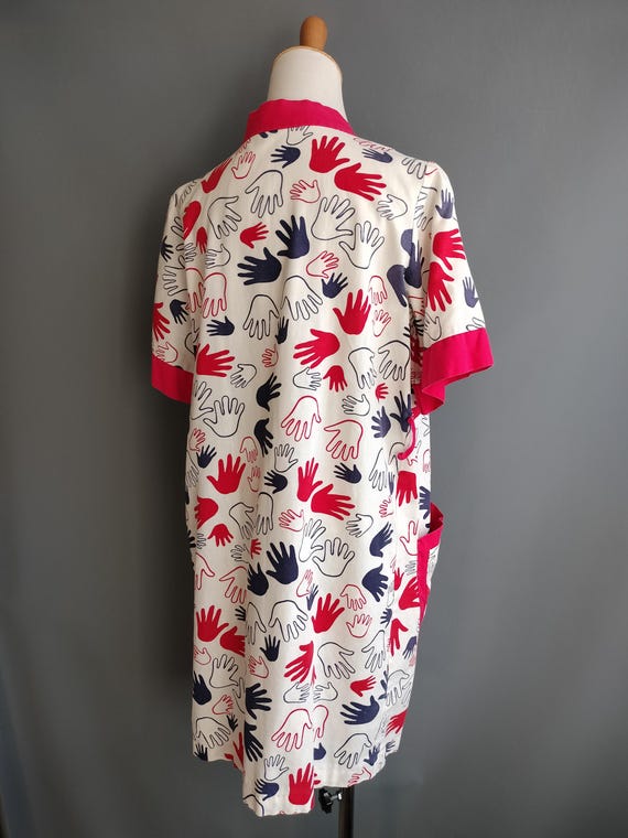 1960s pop art mod hippie kimono robe, hand novelty pr… - Gem