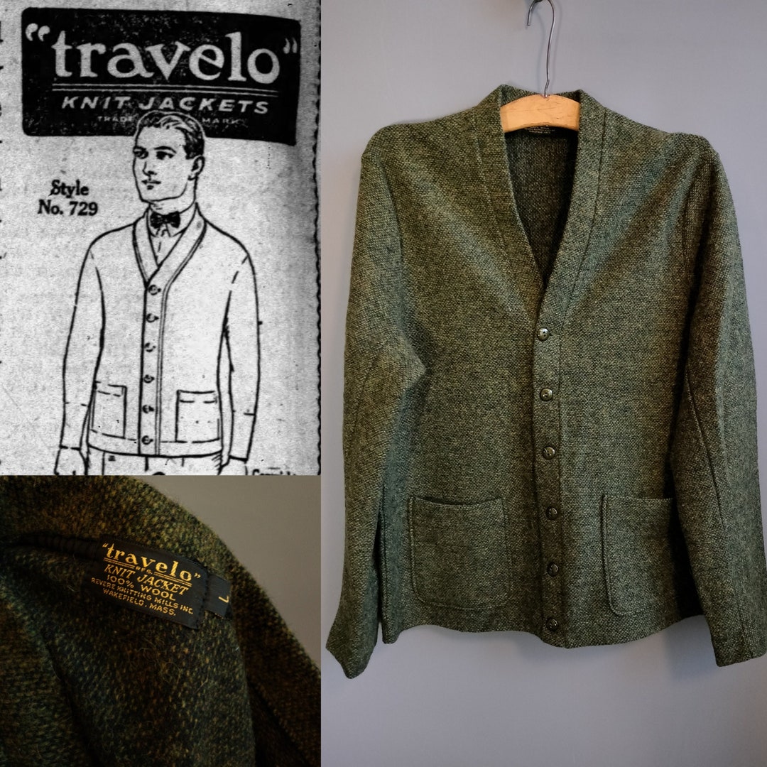 1920s to 1940s Travelo Knit Sweater Coat, Rare and Immaculate Wool ...
