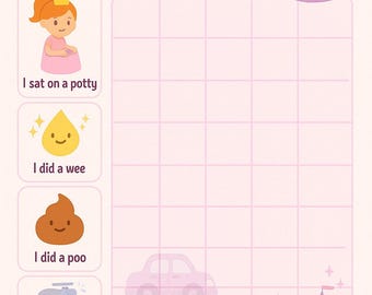 Personalized Potty Training Chart – Printable Toddler Reward Sticker ...
