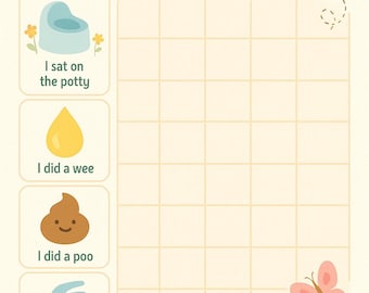 Girls Potty Training Chart – Printable Toddler Reward Sticker Chart ...