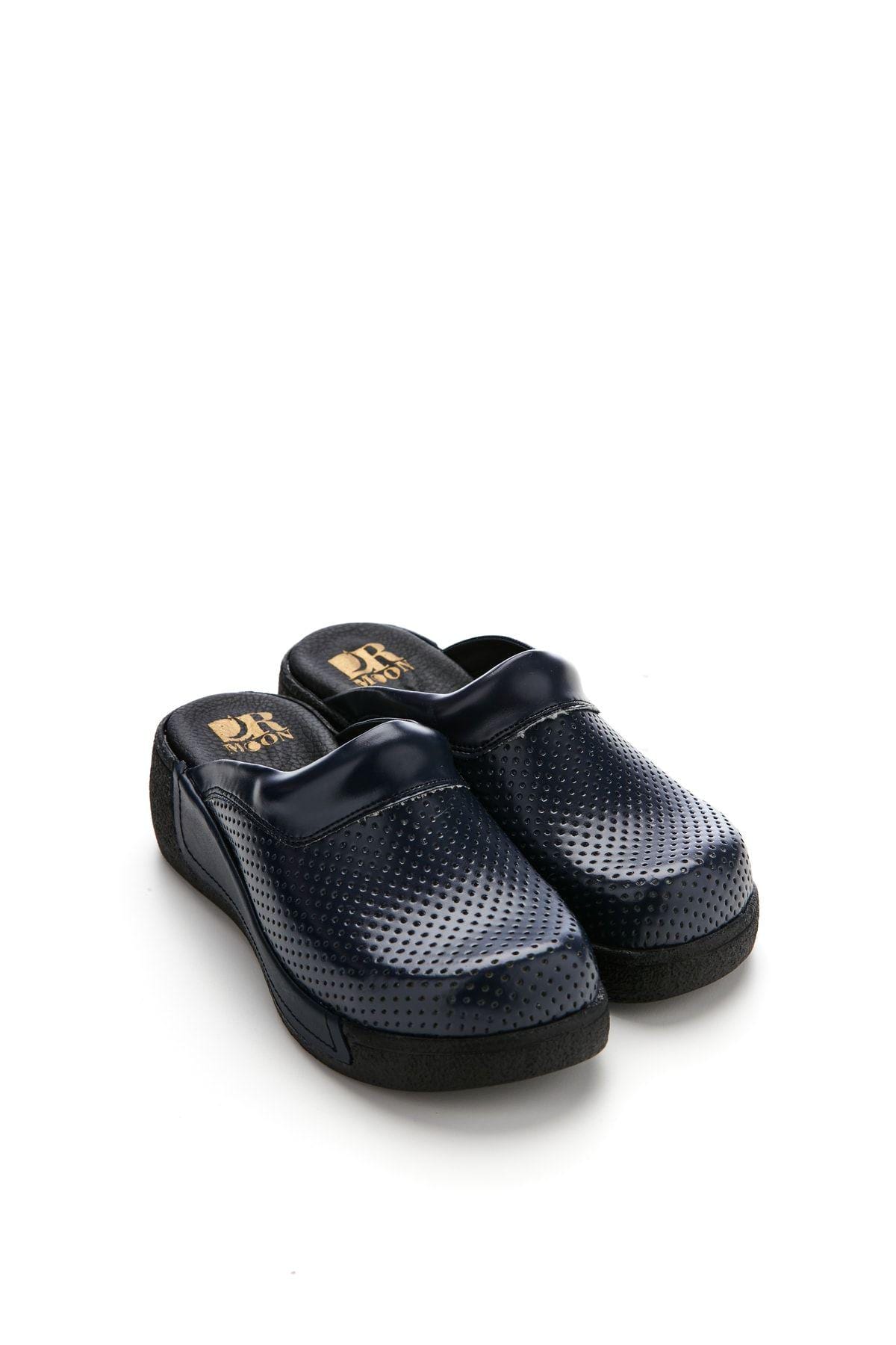 Navy Blue Medical Wedge Heel Clogs for Nurses & Doctors – Orthopedic ...