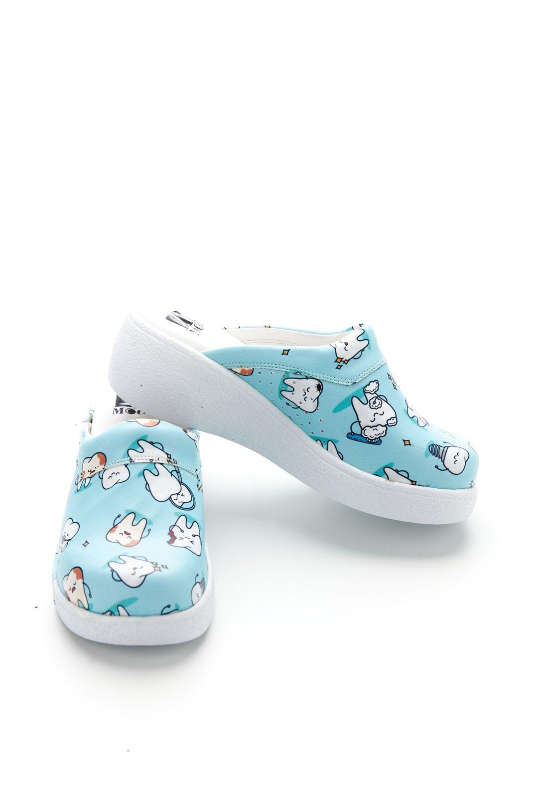 Dental-themed Wedge Heel Clogs for Healthcare Workers – Anti-slip ...