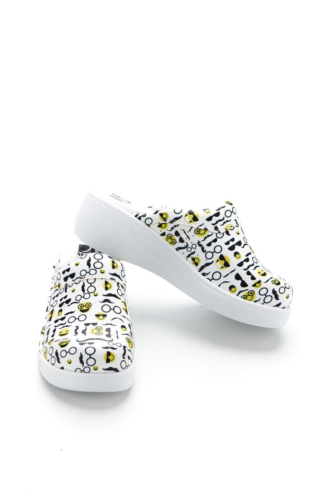 Emoji Print Wedge Heel Clogs for Nurses and Teachers – Fun Orthopaedic ...