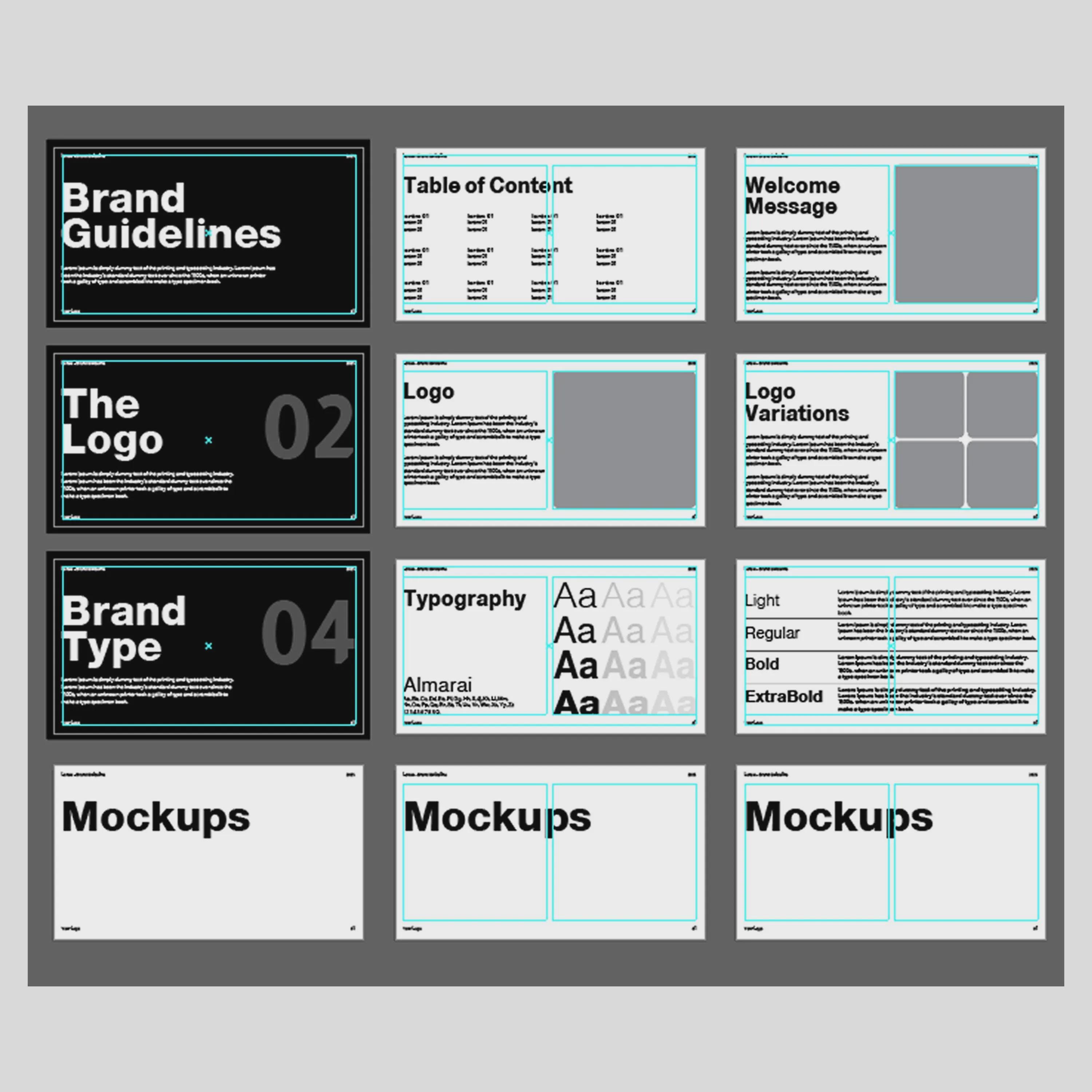 Editable Brand Guidelines Template: Modern Adobe Illustrator, Figma ...