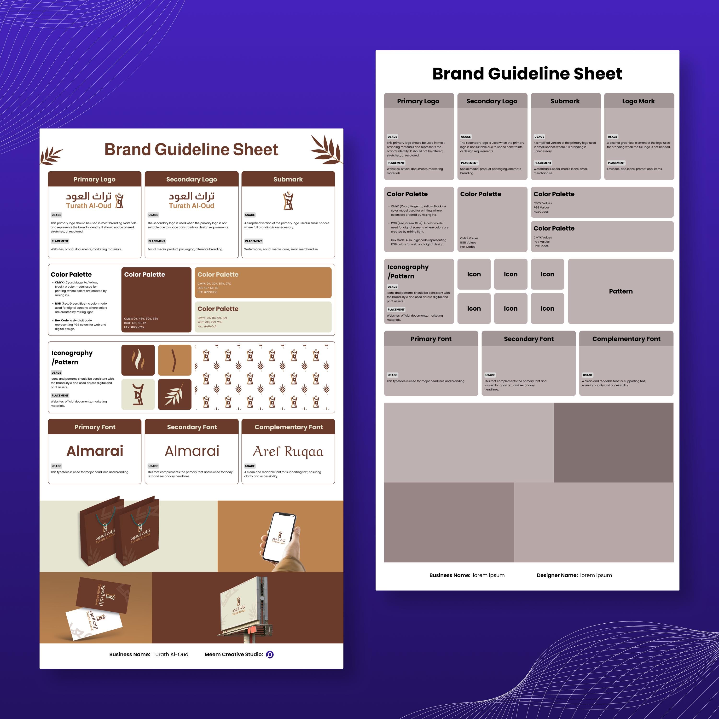 Branding Sheet | Editable - Etsy