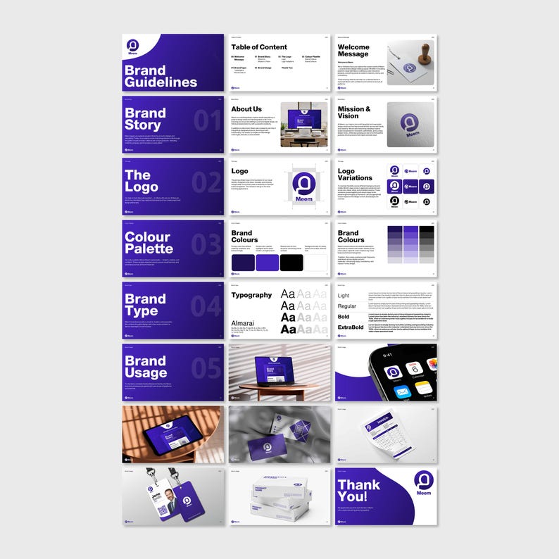 Editable Brand Guidelines Template: Modern Adobe Illustrator, Figma & Canva Template | Free ...