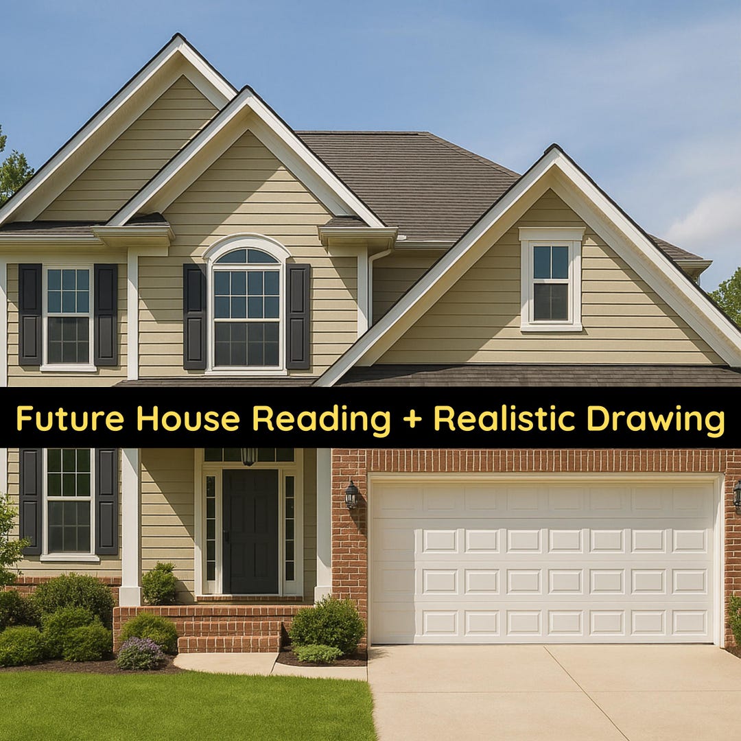 Future House Realistic Drawing + Tarot Reading, Real Estate Drawing ...