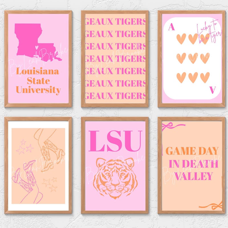 Orange and Pink Lsu - Etsy