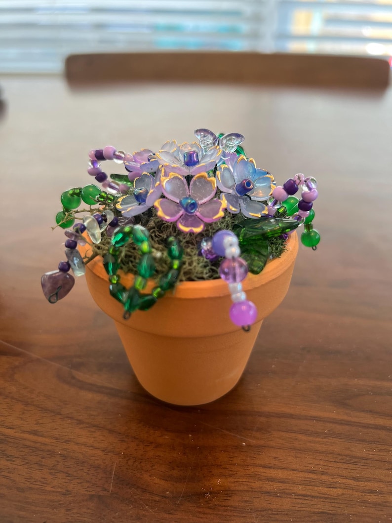Beaded Flower Pot Plants - Etsy