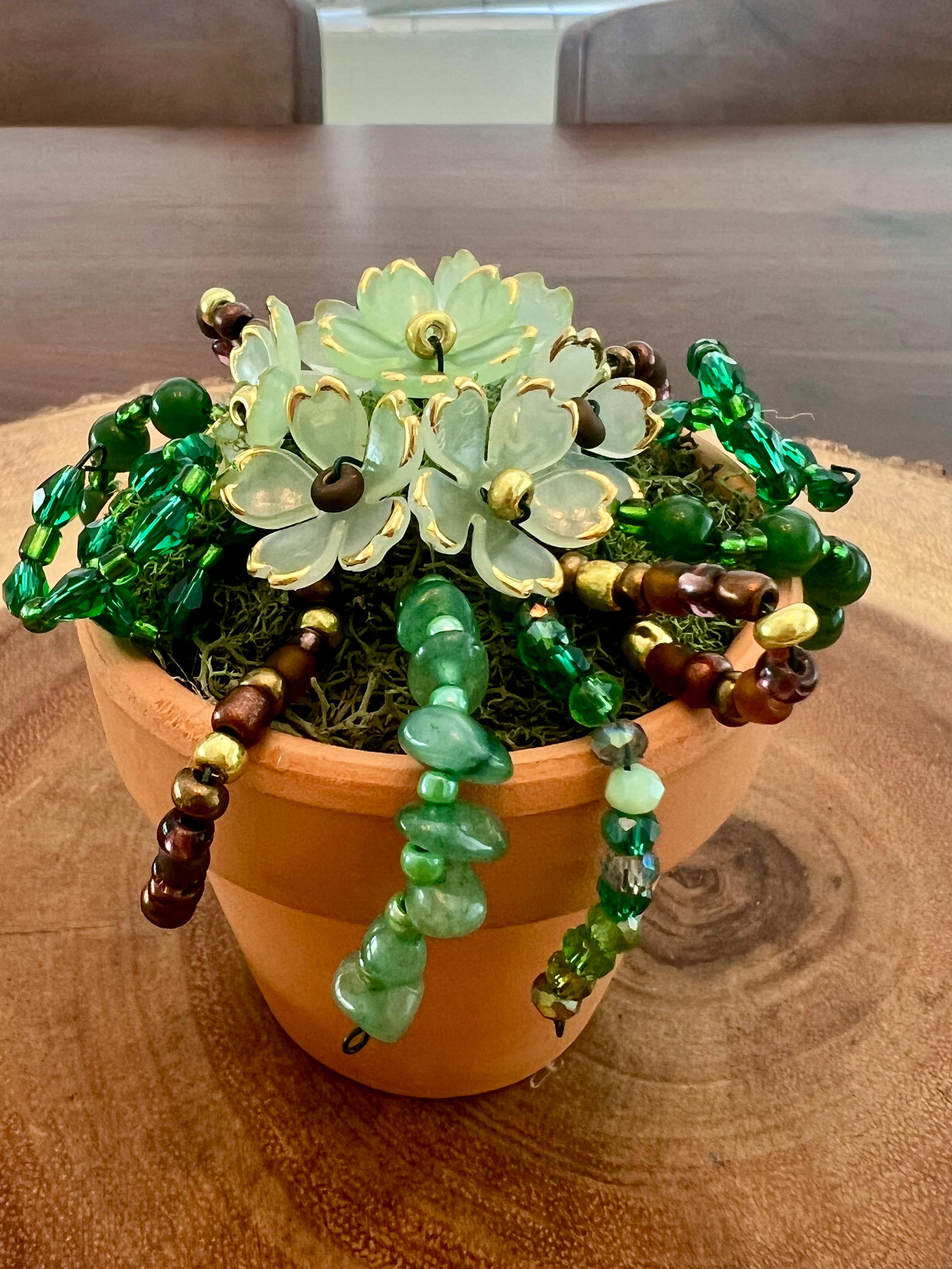 Beaded Flower Pot Plants - Etsy