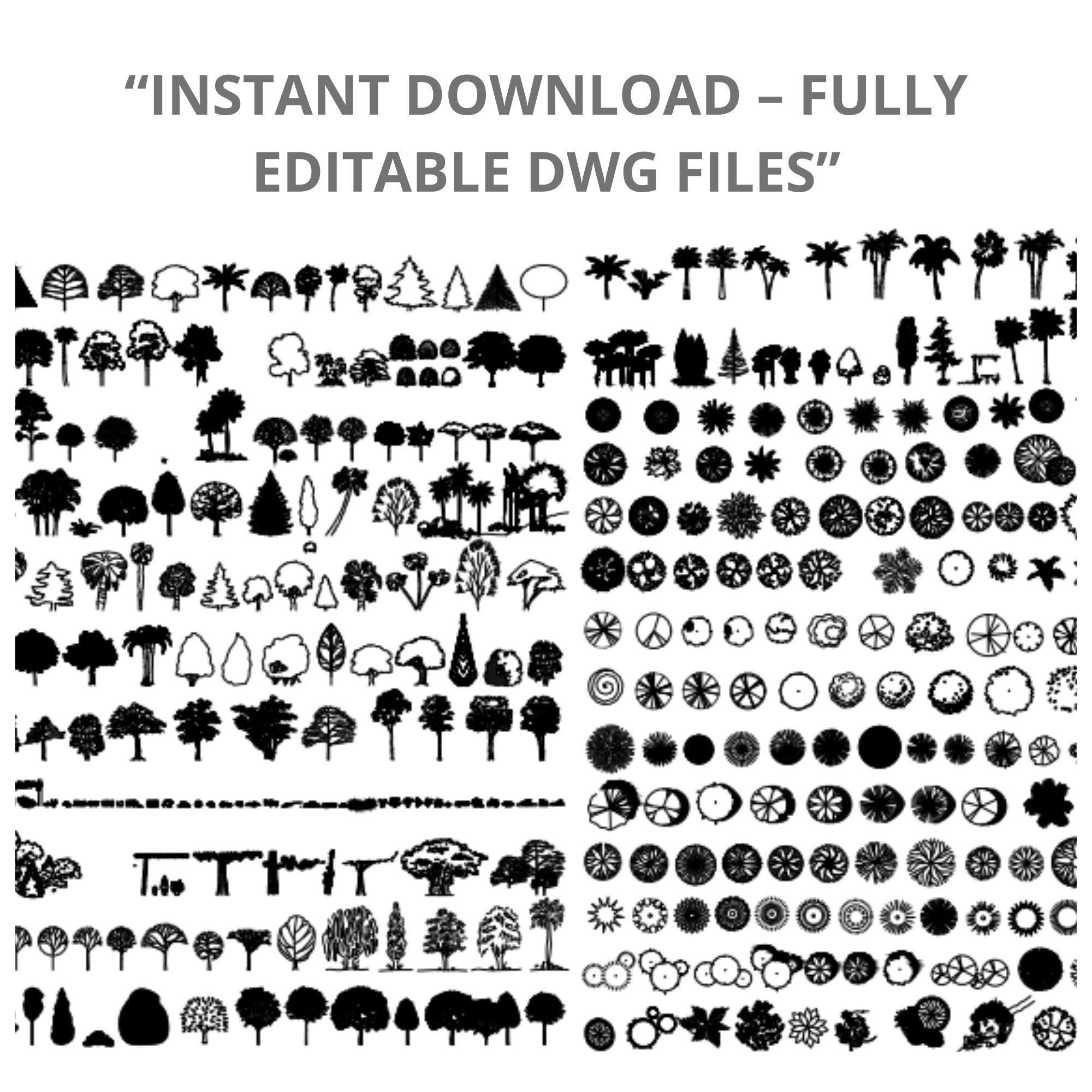 Autocad Blocks Pack of + 500 Blocks | Furniture, Doors, Trees, Vehicles ...