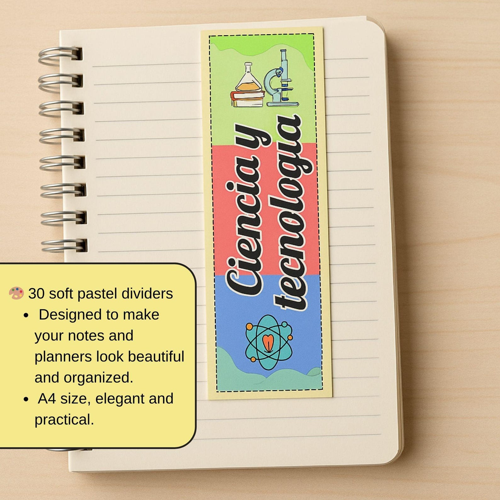 30 Editable Subject Dividers for Binders | A4 Canva & PDF Templates ...