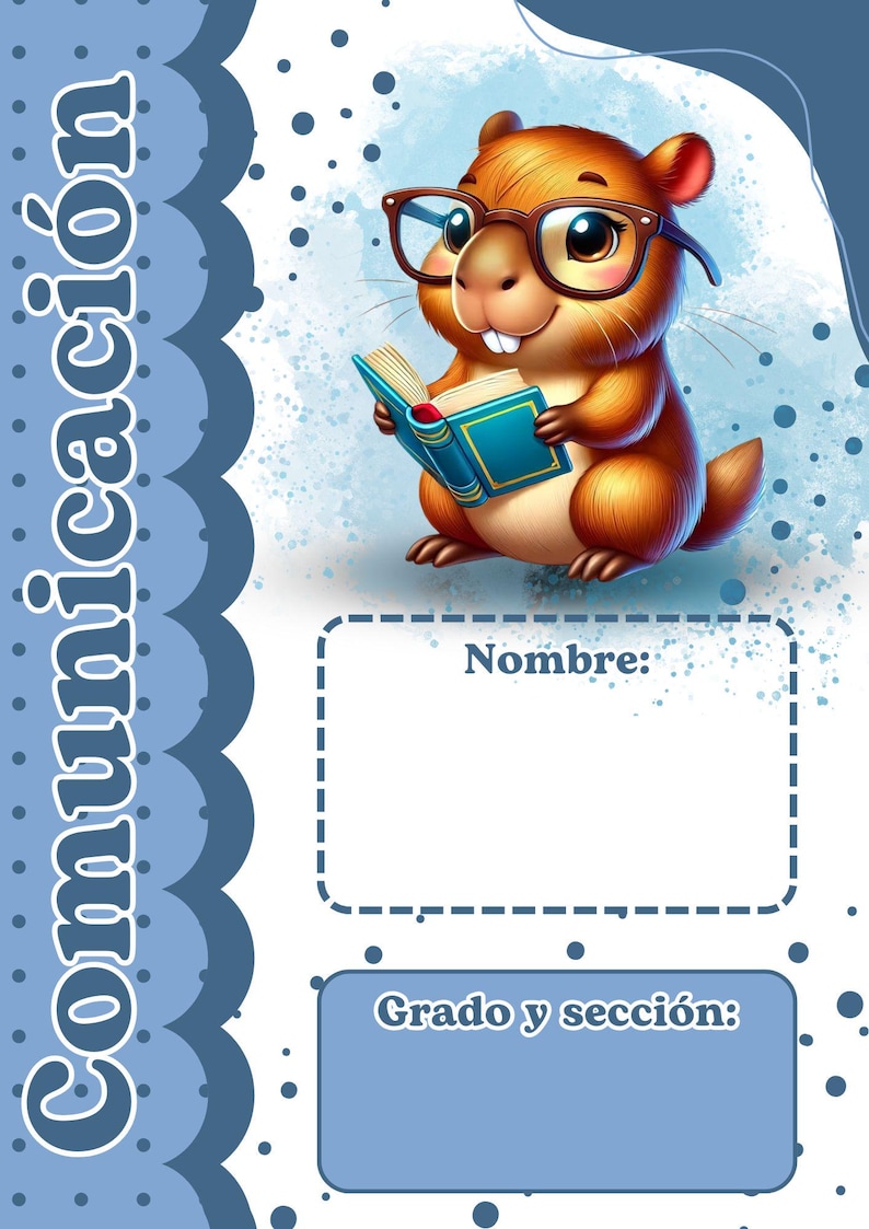 Capybara Notebook Covers | Printable PDF | Cute, School-friendly Design ...