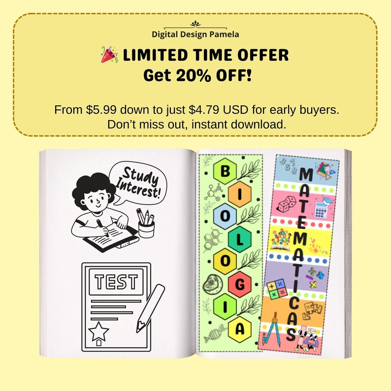 30 Editable Subject Dividers for Binders | A4 Canva & PDF Templates ...