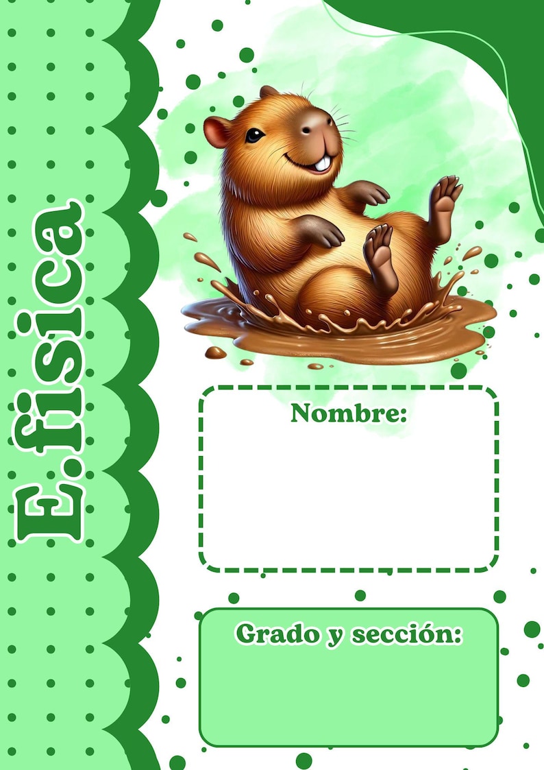 Capybara Notebook Covers | Printable PDF | Cute, School-friendly Design ...