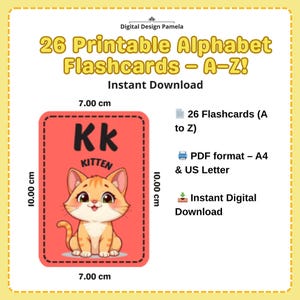 Alphabet Flashcards A-Z – 26 Printable ABC Cards for Preschool ...