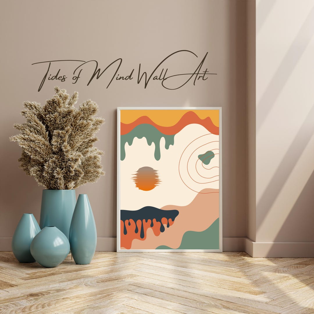 Emotional Abstract Printable Wall Art | Mental Health Inspired Digital ...