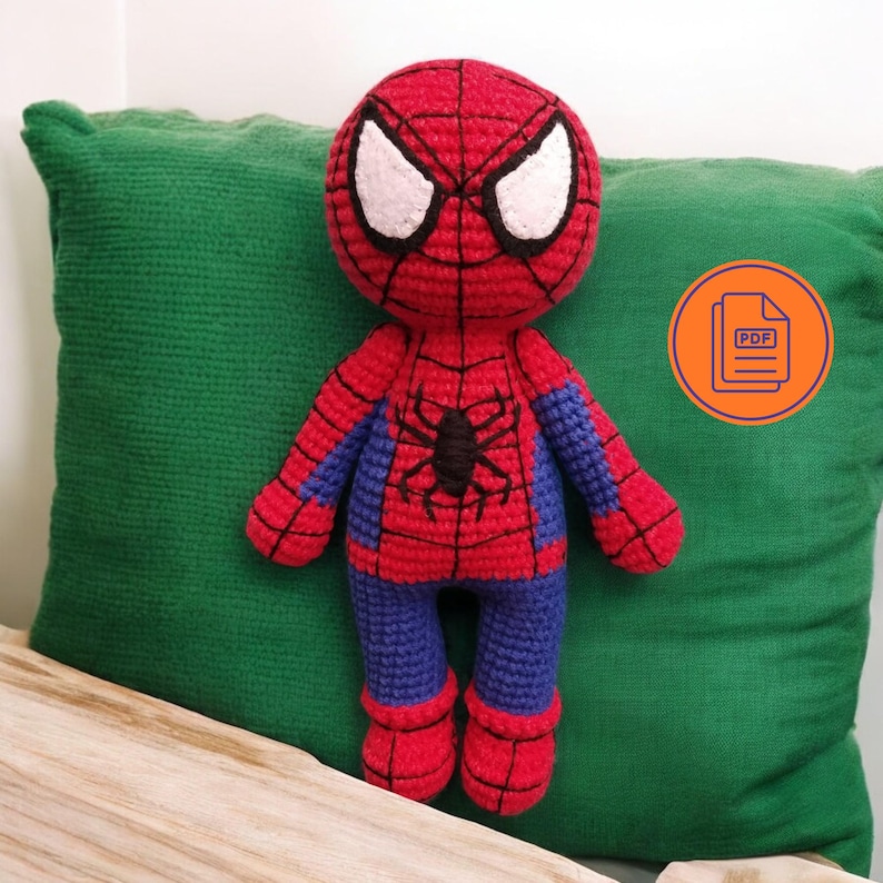 Hero Spider Chibi Crochet Pattern: Low Sew Amigurumi (PDF Pattern) - Etsy
