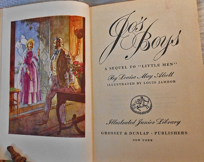JO'S BOYS BOOK Louisa May Alcott 1949 Jr Library Ed Little Men Sequel ...