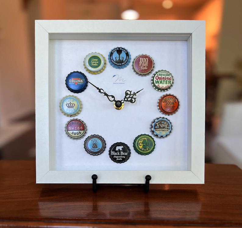 Unique Soda Cap Shadow Box Clock - Etsy