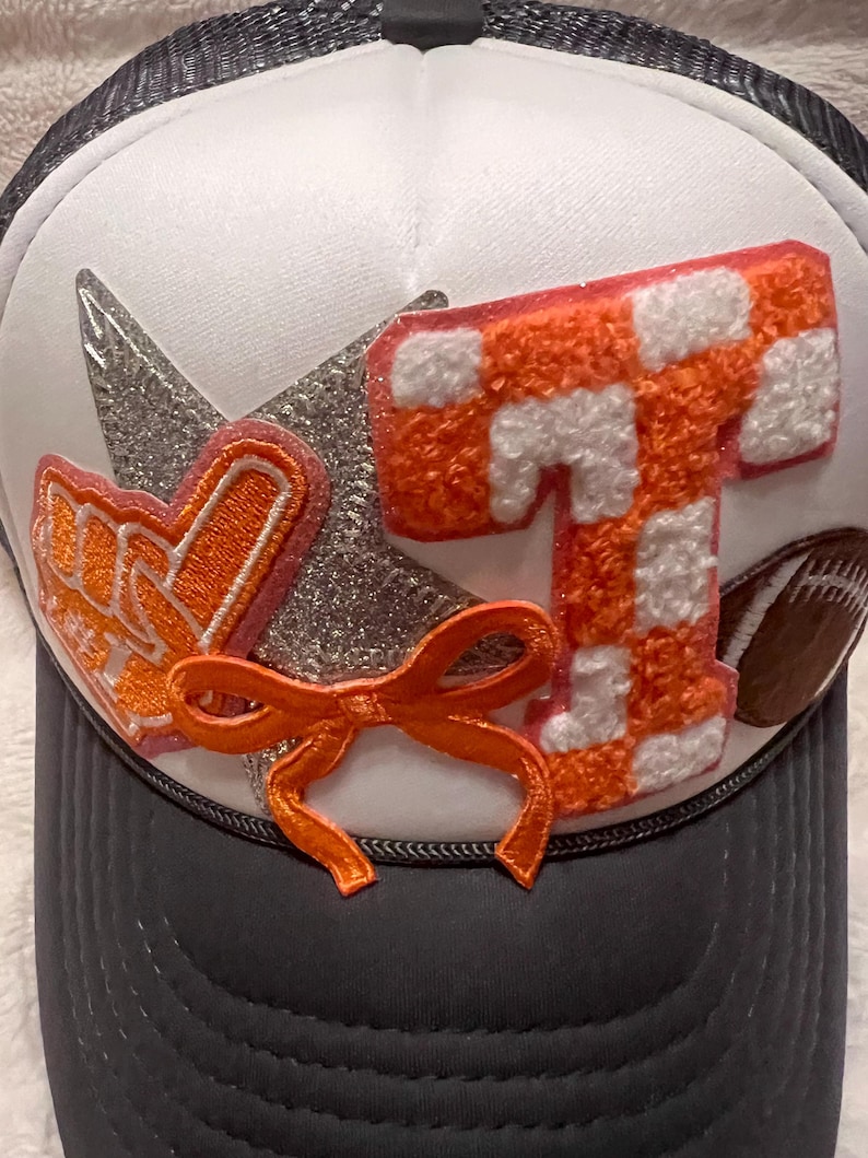 Custom Tennessee Vols Trucker Hat: Glitter Star, Football Patches - Etsy