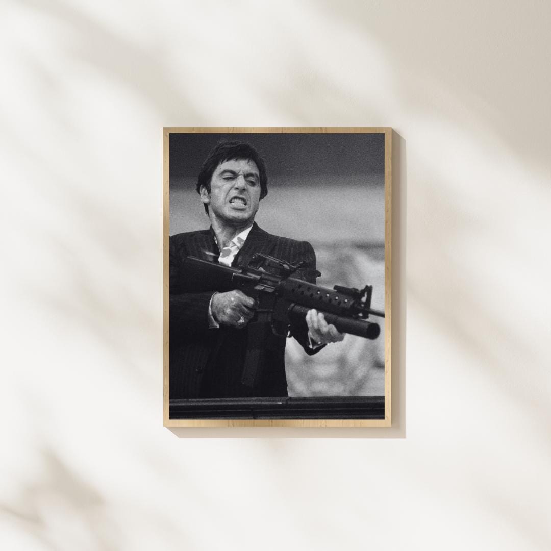 Buy Tony Montana Scarface Final Scene Poster | Al Pacino Movie Icon ...