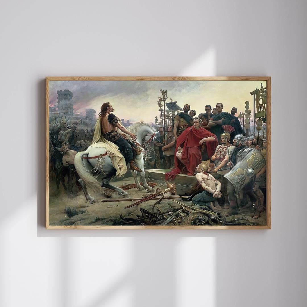 Vercingétorix Surrender to Caesar Poster | Iconic Roman History Art ...