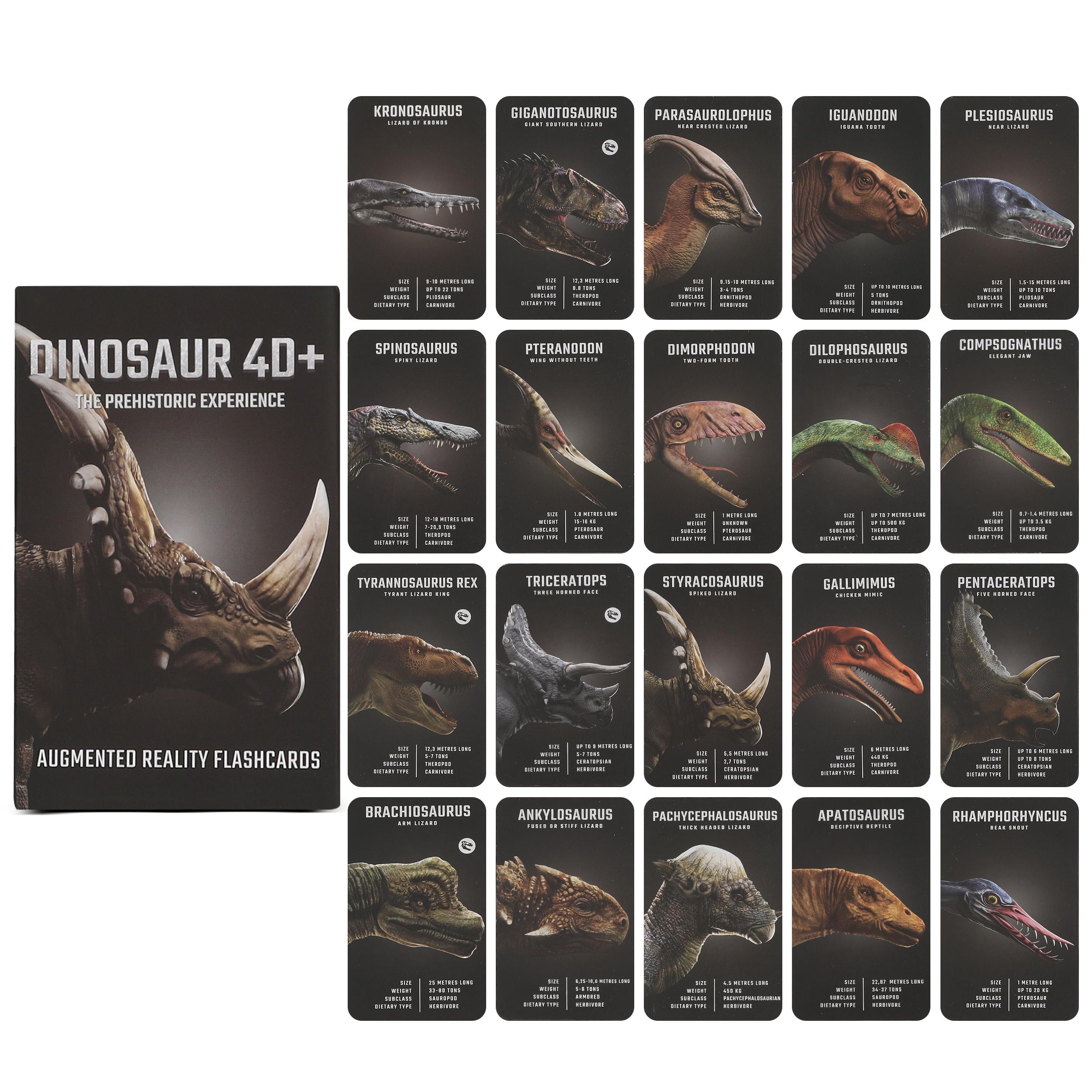 Dinosaur 4D+ Flashcards Augmented Reality Learning, Interactive 3D STEM ...