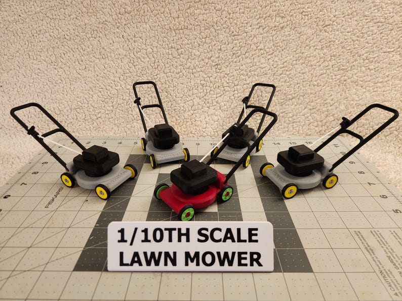 Mini 1/10th Scale Lawn Mower With Pull Start and Rolling Wheels - Etsy