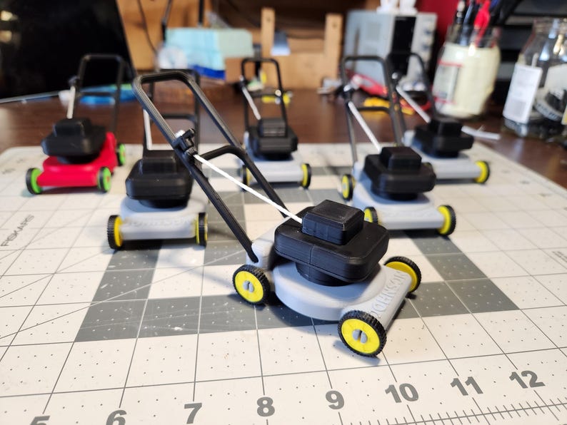Mini 1/10th Scale Lawn Mower With Pull Start and Rolling Wheels - Etsy