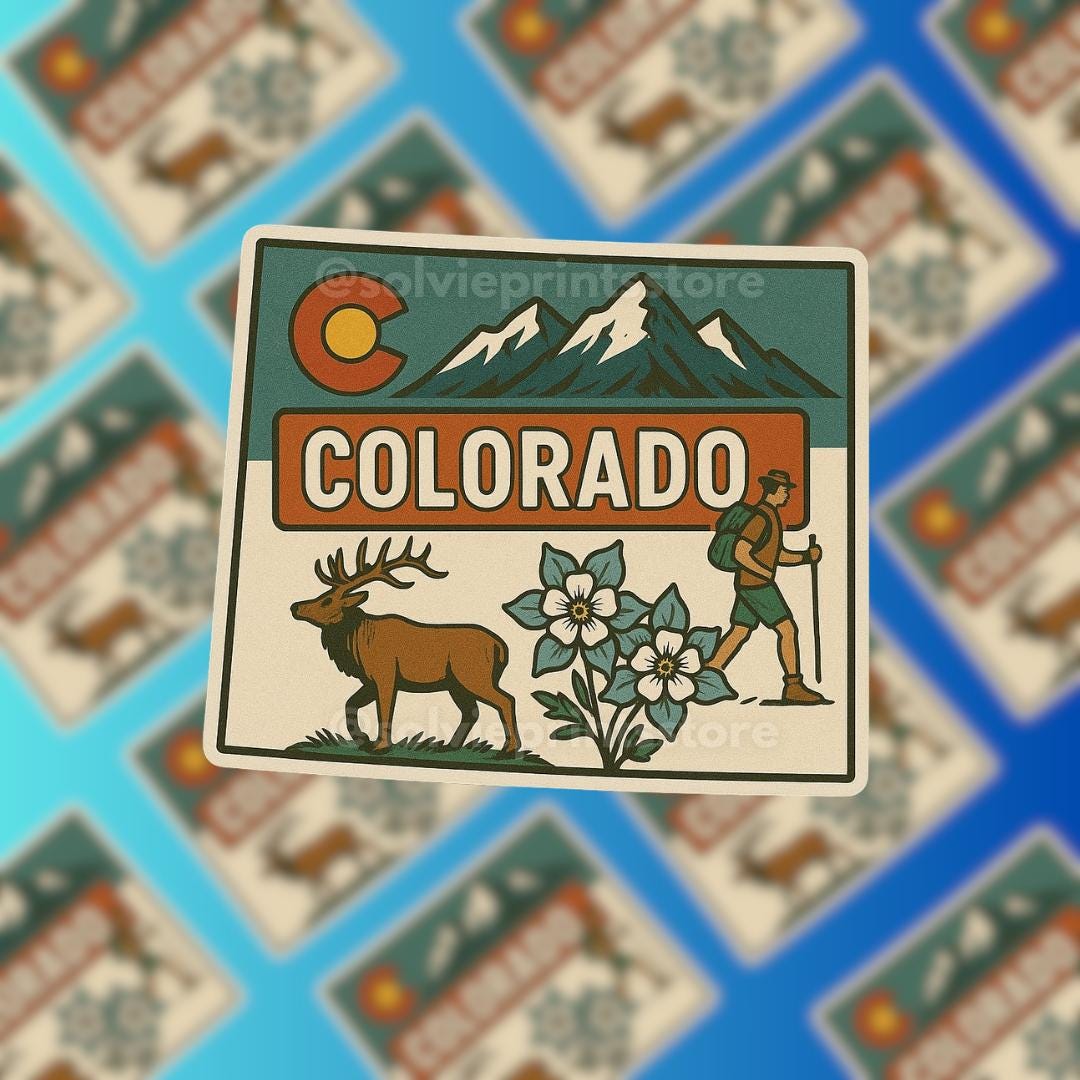 Colorado Sticker – State Shape Vinyl Decal – Glossy Waterproof for ...