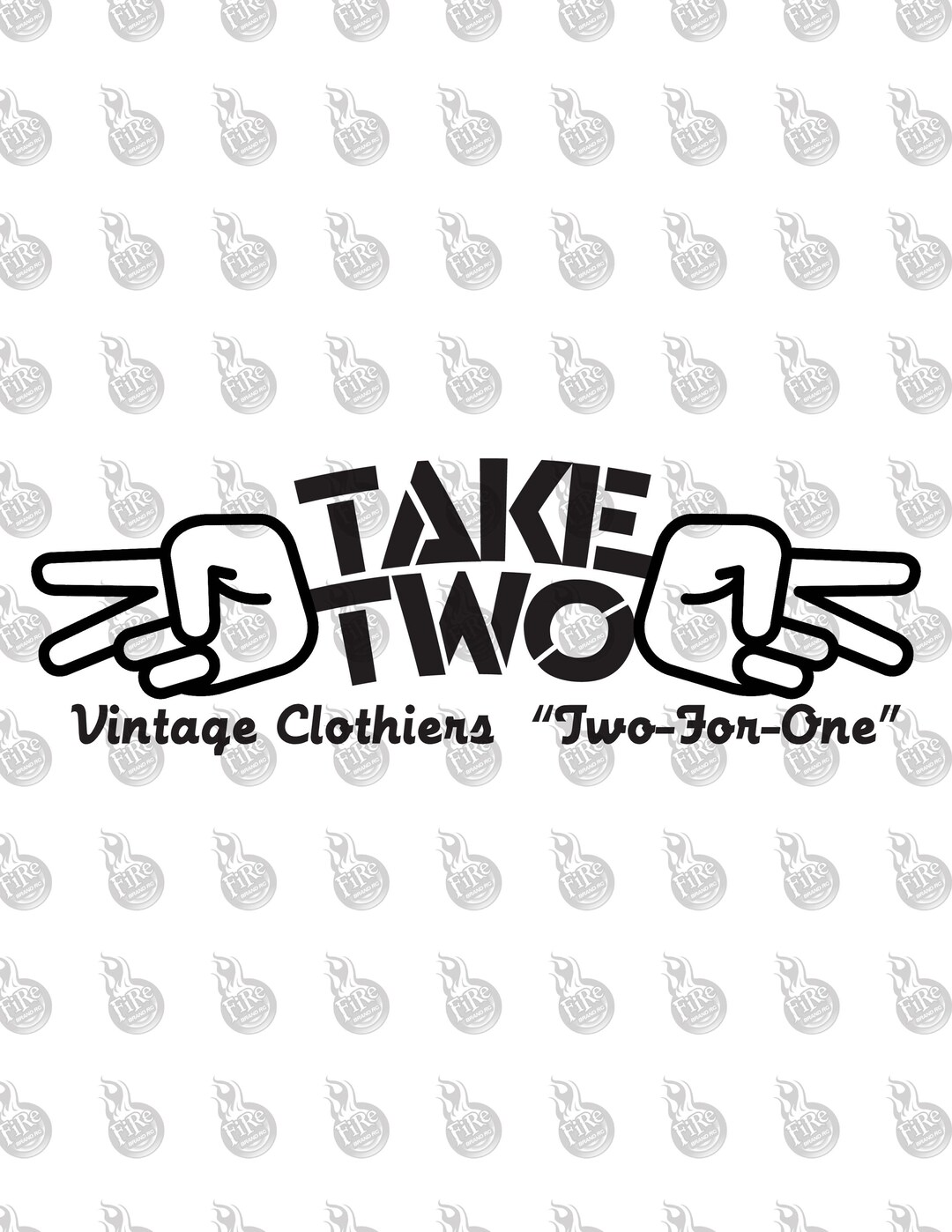 Take Two Vintage Clothiers Logo Personalized Exclusive Instant Download ...